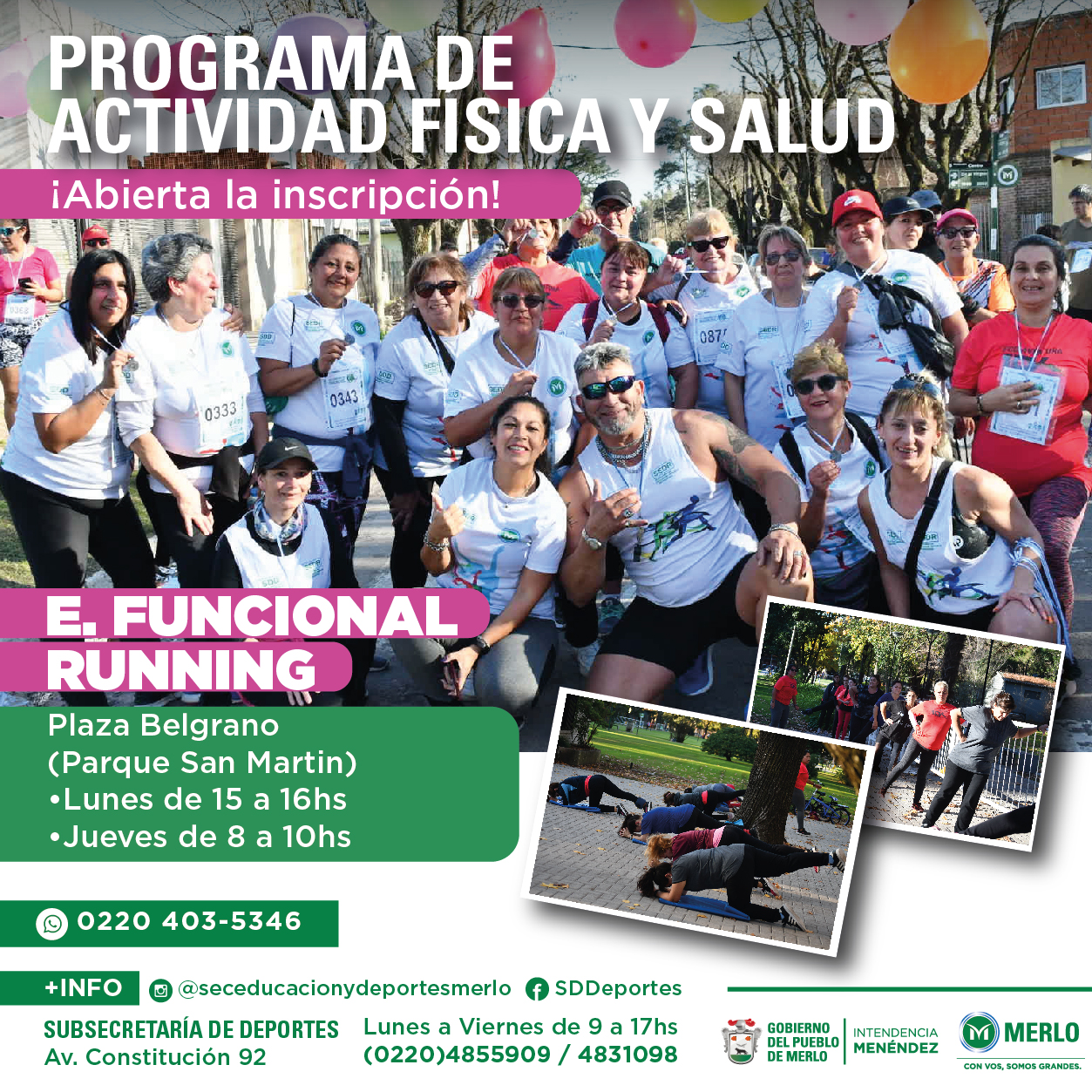 Programa de Actividad Física y Salud | Merlo Buenos Aires